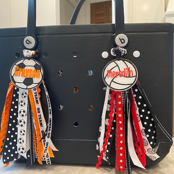 Baseball Ribbon Tassel | Zipper Charm | Custom Keychains | Sports Bag ...