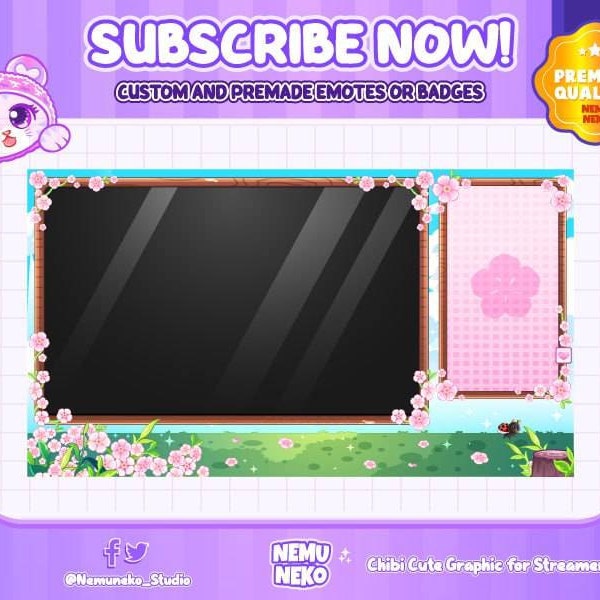 Custom Animated Chibi Cute Stream Screen for Your Twitch/youtube or ...