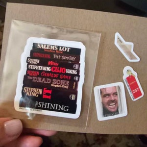 Horror Book Stack Vinyl Sticker Horror Book Stickers Stephen King ...