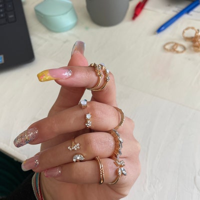 15 Piece Ring Set,stackable Rings,boho Ring Set,vintage Rings, Retro ...