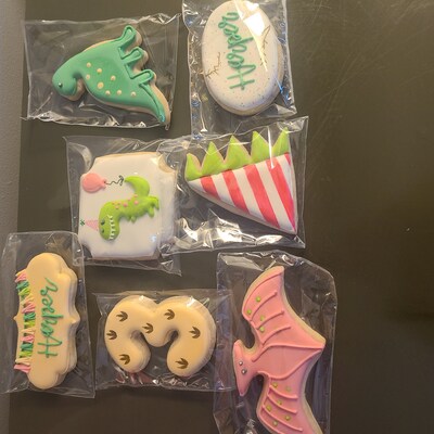 3 Rex Dinosaur Party Cookies birthday Dino Party partysaurus Cookies ...
