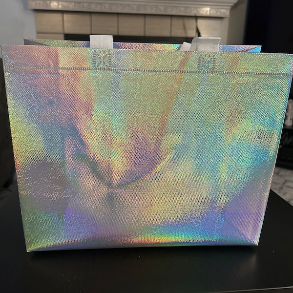 Retro Holographic Gift Bag Tote Bag Welcome Bachelorette Party Bag ...