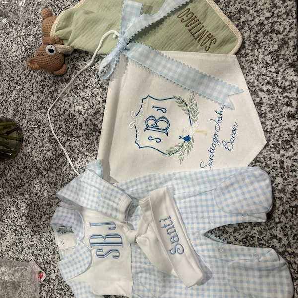 Custom Stork Baby Hospital Banner | Embroidered Birth Announcement ...