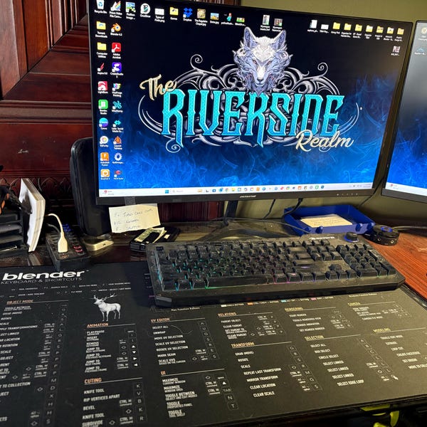 Blender 3D Desk Mat - Blender 3D Shortcuts Hotkeys Deskpad Mouse Pad ...