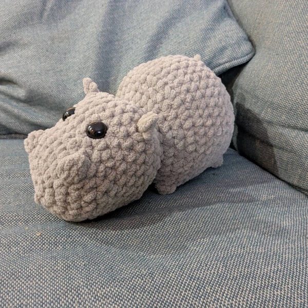 Happy the Hippo, NO-SEW Crochet Amigurumi PDF Pattern, Adorable Cute ...