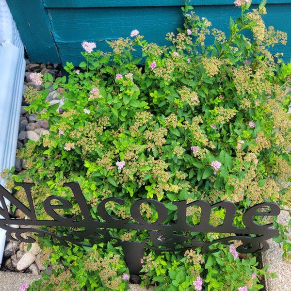 Welcome Yard Stake Metal Sign, Garden Stake, Garden Art, Metal Yard Art ...