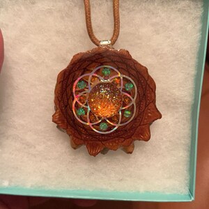 Supernova With Opal & Mandala Pinecone Pendant Necklace Sacred Geometry ...