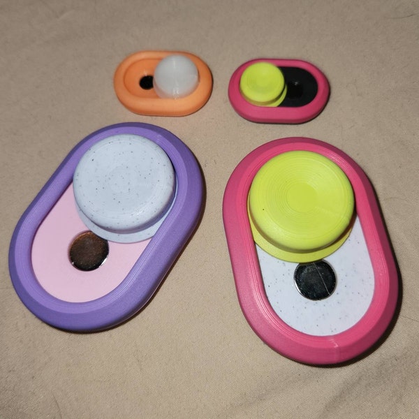 3D Printed Customizable Magnetic Haptic Slider Fidget Toy - Desk Toy ...