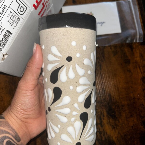 Talavera Design Clay Flower Vase/ Barro Mexicano Diseño Talavera ...