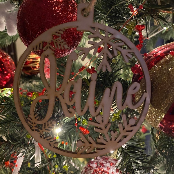 Custom CHRISTMAS Tree Baubles Christmas Tree Decor Personalized ...