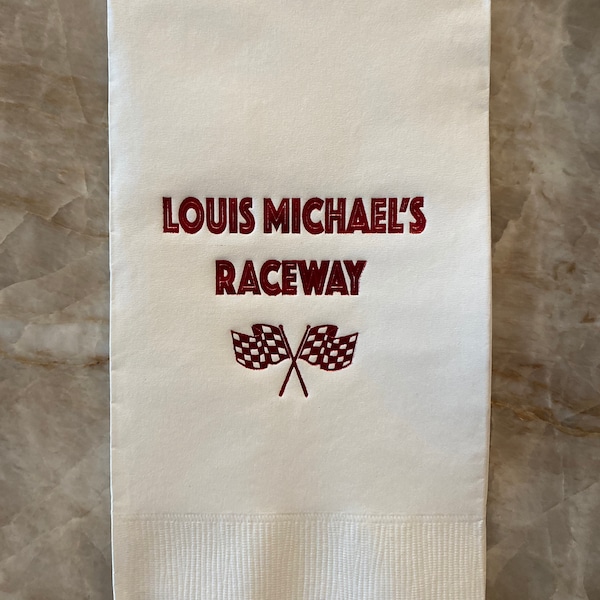 Race Car Birthday Personalized Napkins First Birthday Race Car Birthday ...