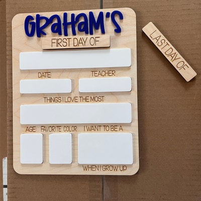 Laser File SVG Reusable Back to School Dry Erase Sign Instant Digital ...