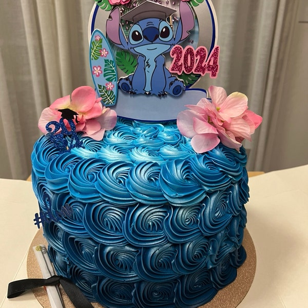 Graduate Stitch Cake Topper, Stitch Graduation, Stitch Graduation Party ...