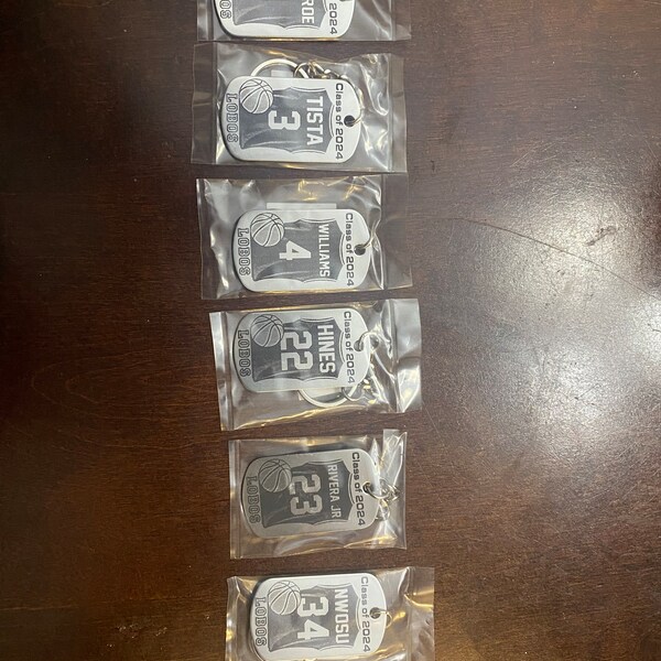 BASKETBALL Player Graduation Keychain or Bag Tag, Personalized FREE ...