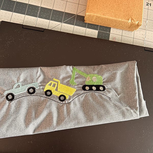 Construction Trucks Machine Embroidery Design Trio Instant Digital ...