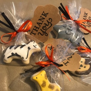 Mini Zoo Animal Birthday Sugar Cookies 1 Bag Safari Birthday Party ...
