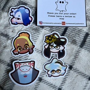 Splatoon Inspired Fan-art Badge Stickers HOLOGRAPHIC idols - Etsy