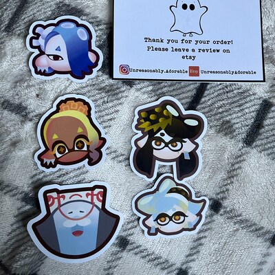 Splatoon Inspired Fan-art Badge Stickers HOLOGRAPHIC idols - Etsy