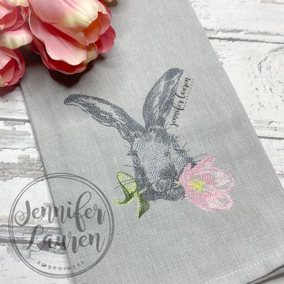 Spring Rabbit Machine Embroidery Design - Etsy