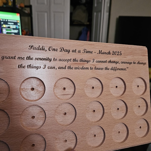 Recovery Coin Display Personalized With Serenity Prayer - Custom ...