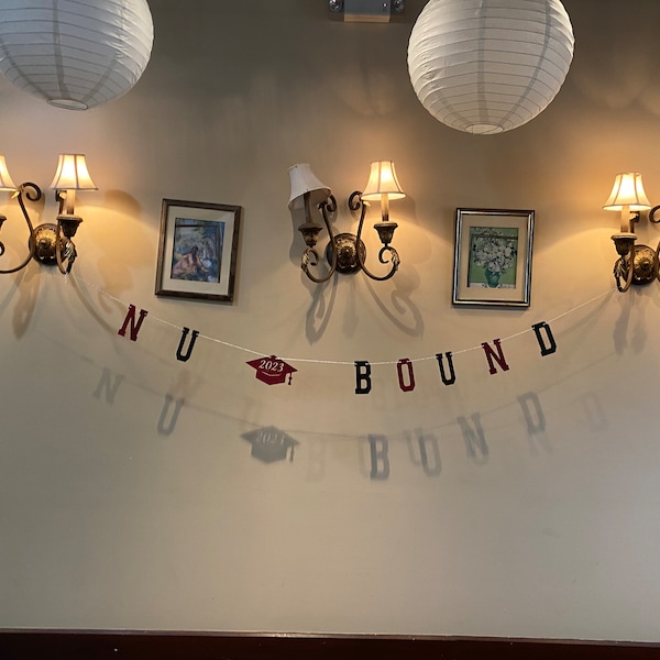 Graduation Custom College Bound Banner - Sign - Garland - Grad Party ...