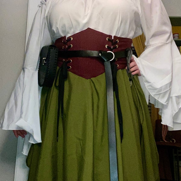 Renaissance Faire 3 Piece Layered Costume - Ren Faire Huntress Dress - Etsy