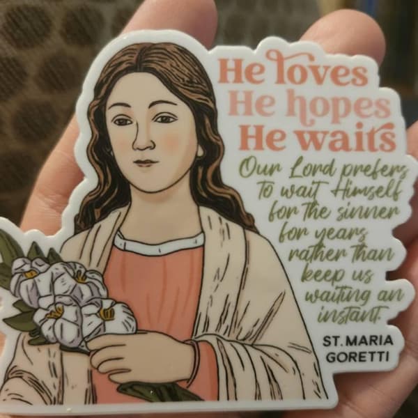 St. Clare of Assisi Waterproof Sticker | Catholic Sticker | Patron ...