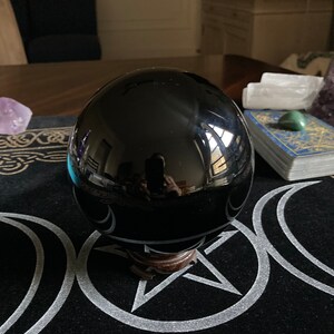 Large Black Obsidian Sphere Crystal Ball Orb Scrying Divination ...