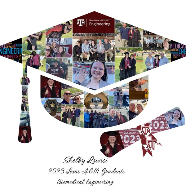 Custom Graduation Cap Photo Collage Template Personalized Graduate ...