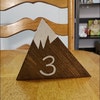 Wood Mountain Table Numbers, Hand Lettered Table Numbers, Rustic Table ...