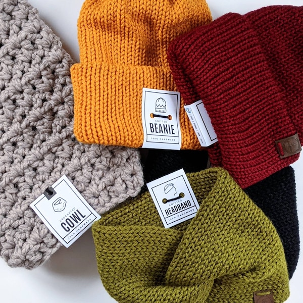 PRINTABLE Scarf / Cowl / Shawl Tags - 8pc Set - Downloadable PDF. Price ...