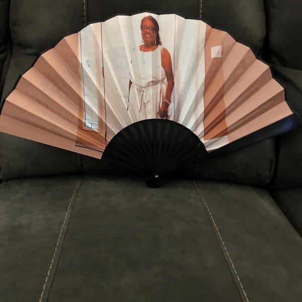 Custom Your Own Paper Fan, Custom Double Side Text and Photo, Folding ...