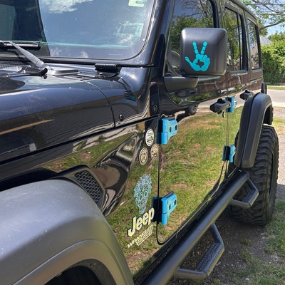 Set of 2 Sea Turtle Hand Wave Decals for Jeep Side Mirrors Hand Wave ...