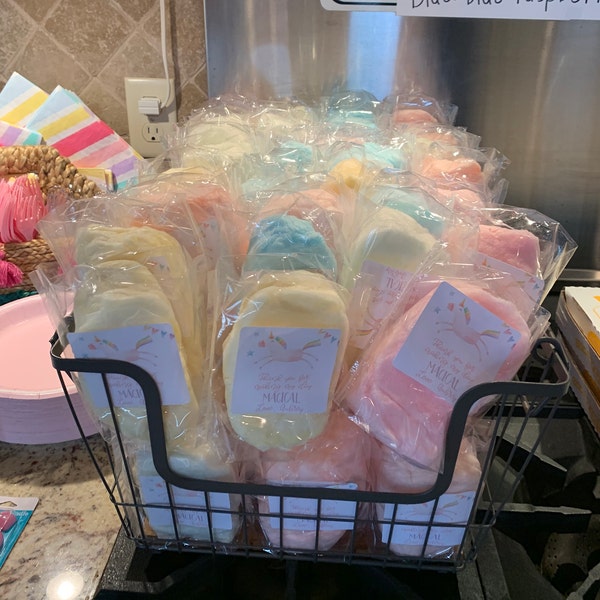 50 Small Cotton Candy Party Favors With Custom Labels - Etsy