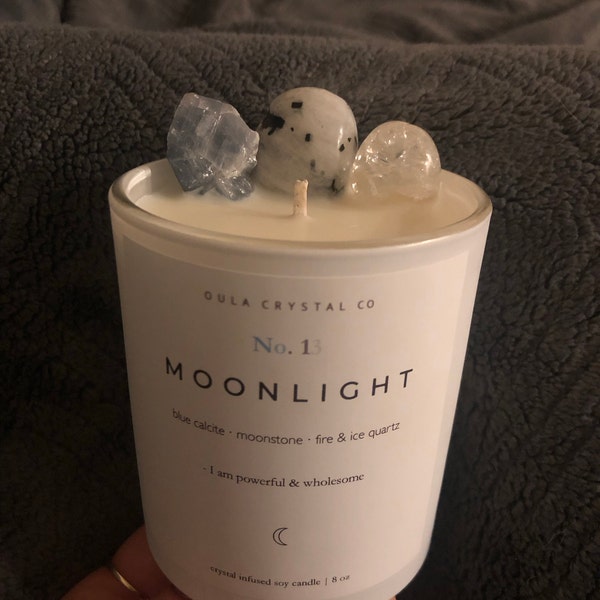 Moonlight Candle| Crystal Candle| Hand Poured Soy Candle| Scented ...