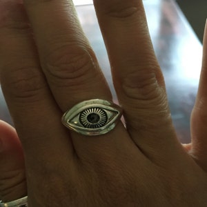 Eye Ring 925 Sterling Silver Jewelry Silver Human Eye Ring | Etsy