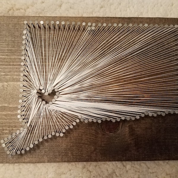 DIY State String Art Kit/ Nail Art Kit/ State String Art/ Anniversary ...