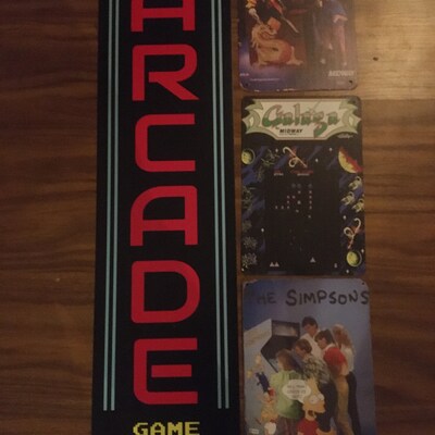 Arcade Sign Vertical Gamer Gift Custom Arcade Decor Game - Etsy