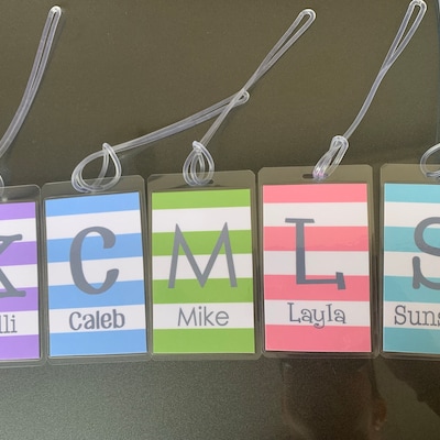 Personalized Bag Tag Monogrammed Luggage Tag Backpack Tag Buy 4, Get 1 ...