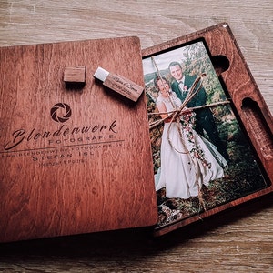 Natural maple and ash solid wood USB box with natural ash USB | Etsy