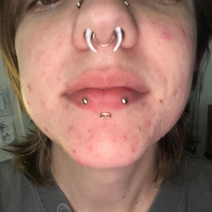 14K Solid White Gold Teardrop Gem Dermal Anchor Head Top Stud ...