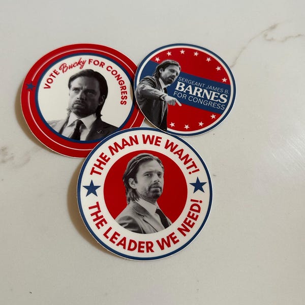 Bucky Barnes for Congress Stickers (set of 3!) - Etsy