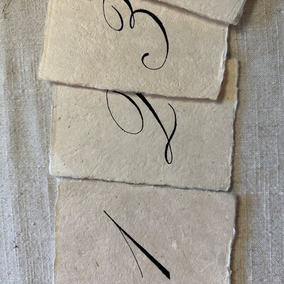 Table Number Inserts for Wedding Decor Frames, Hand Torn Deckled Edge ...