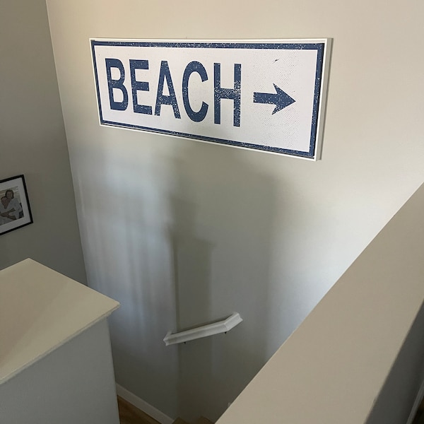 Large Beach Home Decor | Large Beach Sign Arrow | Beach House Decor ...
