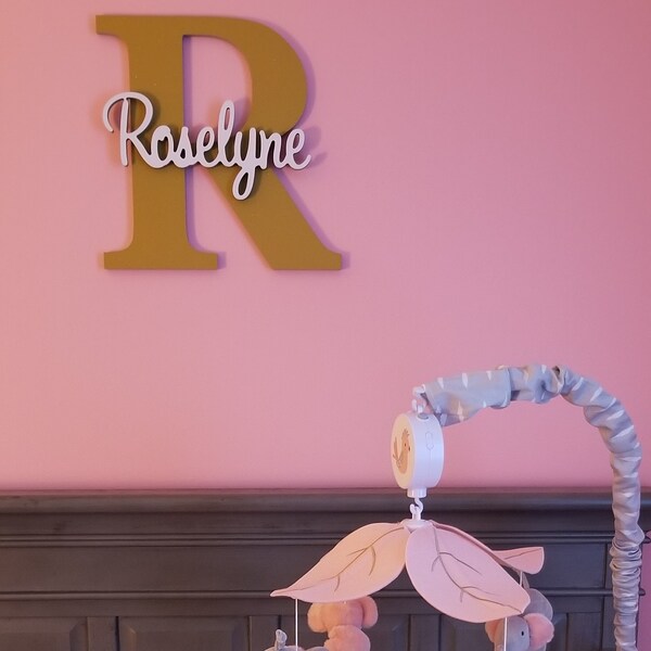 Personalized Nursery Name Sign, Nursery Wall Decor, Nursery Letters, Wall Art, Bedroom Wall ...