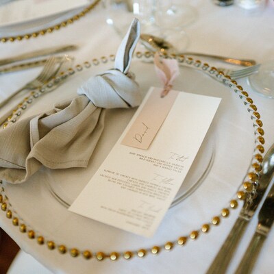 Personalised Wedding Menus With Guest Name Tag Wedding Place - Etsy