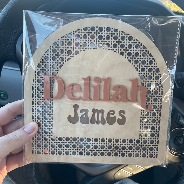 Baby Birth Announcement Sign, Boho Baby Arch Name Sign, Boho Birth ...