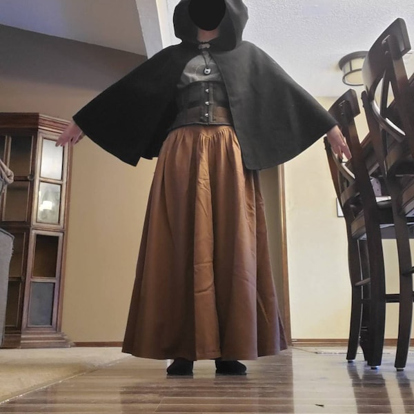 Vintage Inspired Long Wool Skirt, Wool Skirt Women, High Waist Wool ...