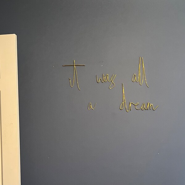 It Was All A Dream Wire Word Sign | Wire Words | Home Decor | It Was ...