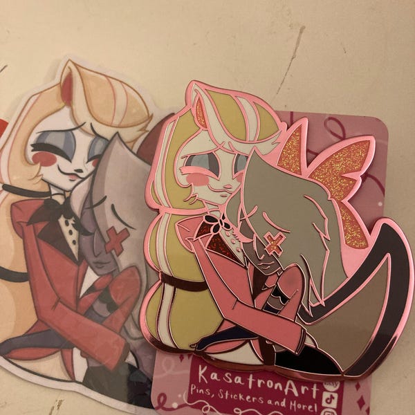 Hazbin Hotel Charlie & Vaggie Enamel 2nd Run! Pin 3” || Chaggie - 2 ...